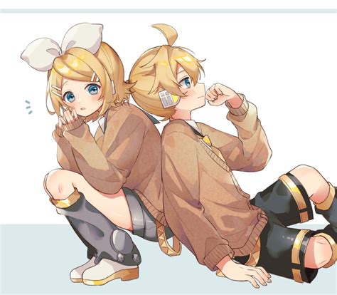 Safebooru 1boy 1girl Black Shorts Blonde Hair Blue Eyes Brother And
