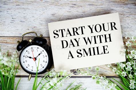 Start Your Day With A Smile Motivational And Inspirational Quotes Stock