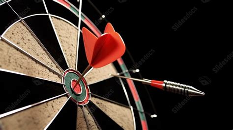 Darts Target In The Top Of Dartboard And Center Of Dart Board Powerpoint Background For Free