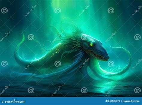 The Luminous Leviathan Of The Digital Anime World Stock Illustration Illustration Of