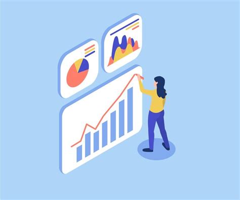 Premium Vector 3d Isometric Illustration For Business A Woman Draws