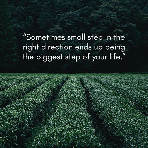 Sometimes Small Step In The Right Direction Ends Up Being The Biggest