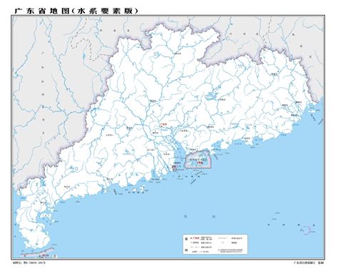 广东省地图（水系要素版） 广东省地图 地理教师网