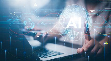 홀로그램 기술 개념의 Ai 사업가 터치 Ai 디지털 마케팅 빅 데이터 미래 지향적인 비즈니스 인터페이스에서 코딩 소프트웨어 개발