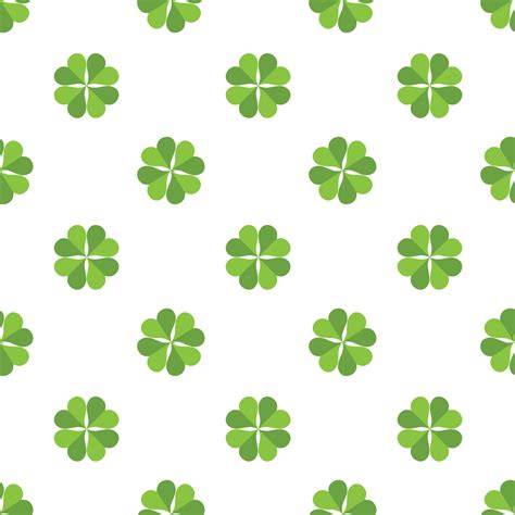 Clover Leaf Nature Seamless Pattern In Flat Vector Illustration Vector Art At Vecteezy