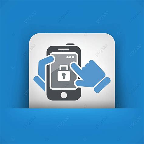Smartphone Icon Security Lock Password Device Touchscreen Vector