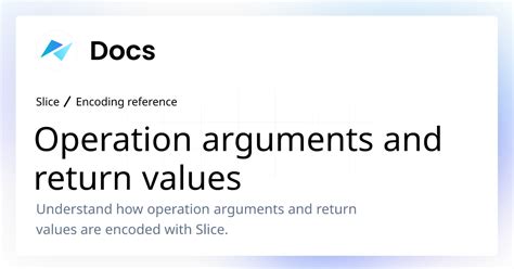 operation arguments and return values icerpc docs