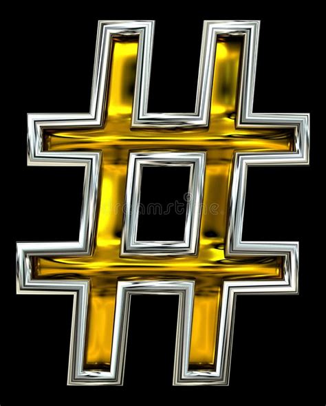 3d Rendering Hash Sign Stock Illustration Illustration Of Luxury