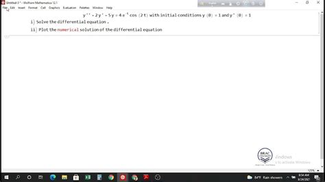 solving differential equations in mathematica with boundary conditions