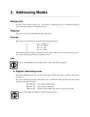 Addressing Modes Pdf Addressing Modes Background The CPU Accesses Data In Various Ways The