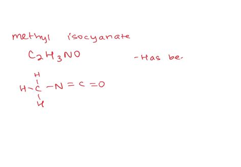 Solved Predict The Structure Of Methyl Isocyanate Ch3 N C O