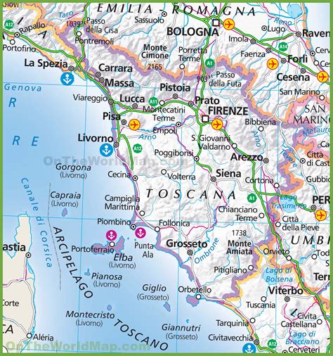 Printable Tuscany Map