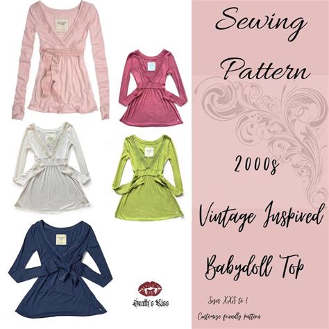 Sewing Pattern 2000s Top Etsy
