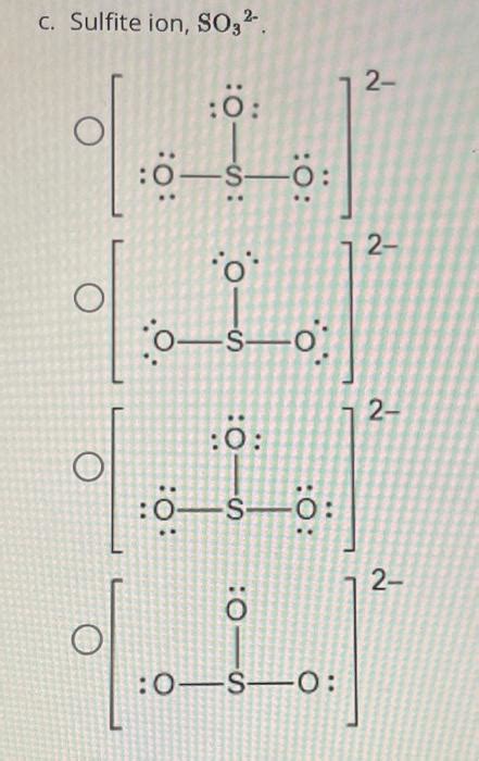 Solved Choose A Possible Lewis Structure For Each Of The
