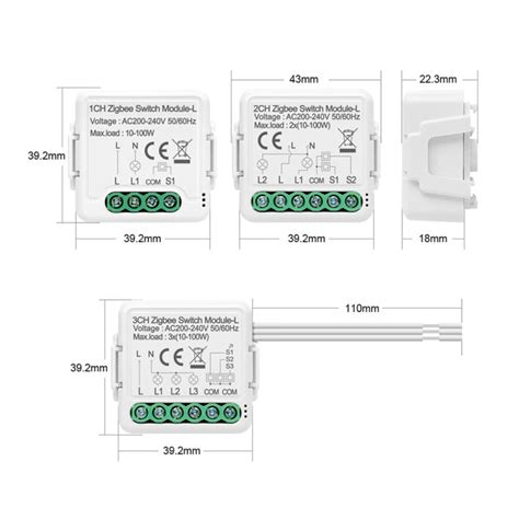 ZigBee Smart Light Switch Module Timing Countdown Function Smart Switch Module Works With