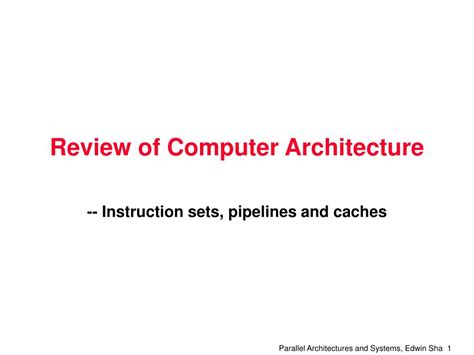 Ppt Review Of Computer Architecture Powerpoint Presentation Free Download Id4244244