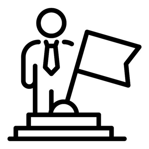 Premium Vector Success Effort Flag Icon Outline Success Effort Flag Vector Icon For Web Design