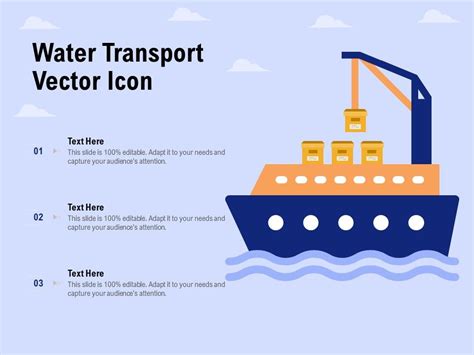 Water Transport Vector Icon Ppt Powerpoint Presentation Show Guide