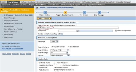 sap basis tutorials how to create an oss message