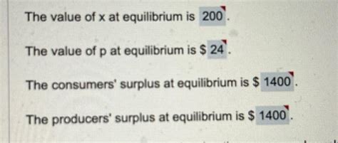 Solved Find The Consumers Surplus And The Producers