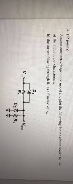 solved 3 12 points assume constant voltage diode model