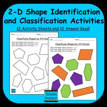 2D Shape Sorting By Attributes Color To Identify And Classify Shapes PDF Classifying