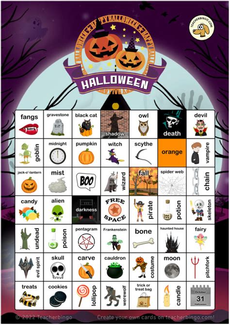 Halloween Bingo 7x7 100 Pages Call Sheet Made By Teachers