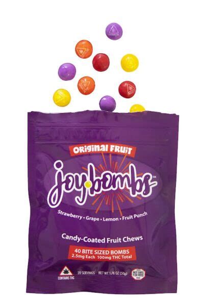 New Drop Joy Bombs Candy Coated Fruit Chews Talking Joints Memo