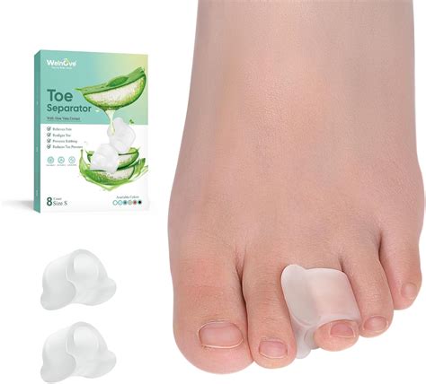 Welnove Gel Toe Separators 8 Pack Toe Spacers With Aloe