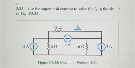 Solved Use The Supermesh Concept To Solve For Ix In Chegg