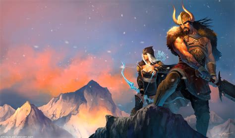 Tryndamere And Ashe By Arvalis On Deviantart