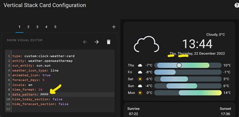 Default Date Formatting · Issue 89 · Pkisslingclock Weather Card · Github