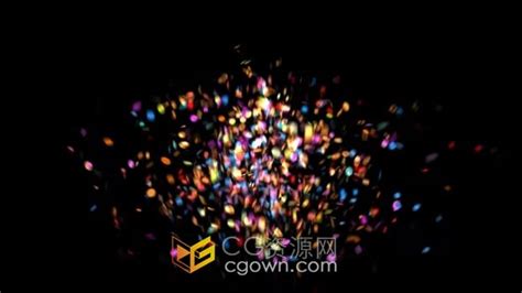 五彩纸屑粒子爆炸动画2种效果 ae模板下载 cg资源网