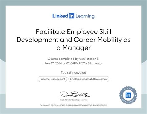 Venkatesan S On Linkedin Certificate Of Completion
