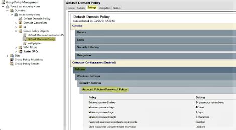 Configure Password Policies Windows Server 2019