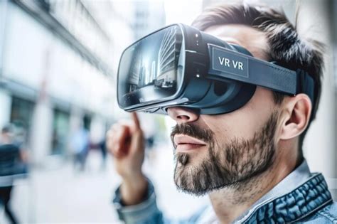 man using vr in a high tech control room highlighting the integration