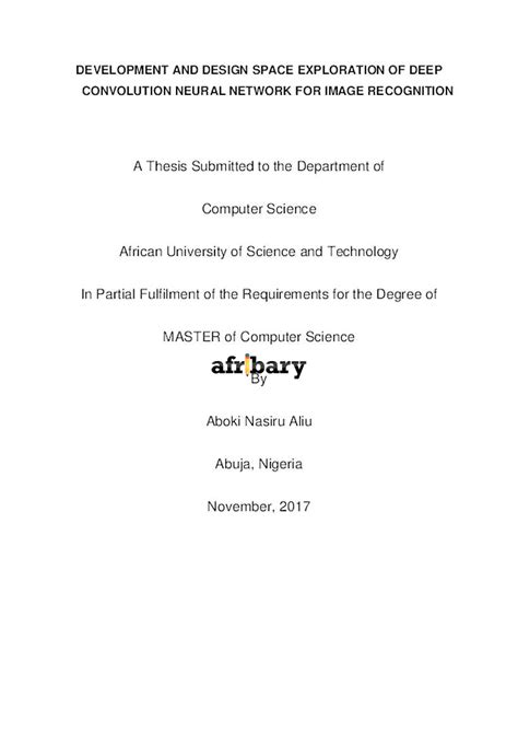 Development And Design Space Exploration Of Deep Convolution Neural Network For Image