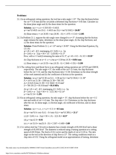Hmwk 3 Problem Solutions Pdf Applied And Interdisciplinary Physics