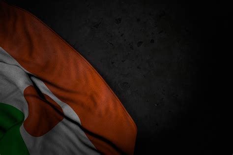 당신의 내용에 대한 빈 장소와 검은 돌에 큰 주름니제 플래그의 아름다운 어두운 그림 모든 잔치 플래그 3d 일러스트 0명에 대한 스톡 사진 및 기타 이미지 Istock