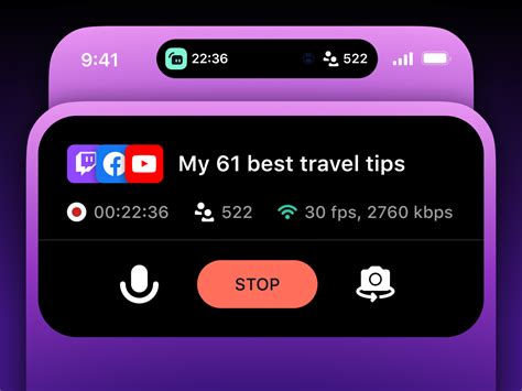 Dynamic Island For Live Streaming Mobile App By Iryna Kunytska On Dribbble