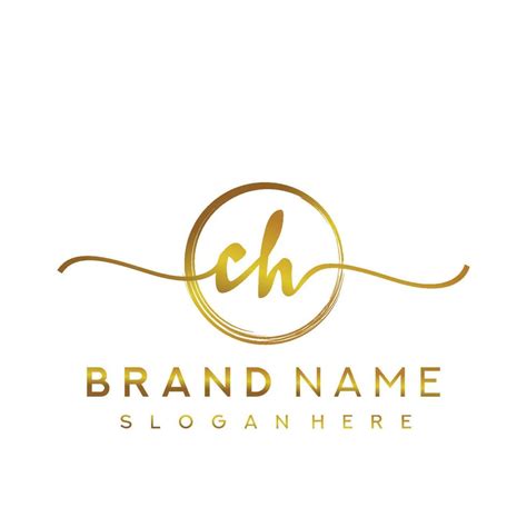 Initial CH Beauty Monogram And Elegant Logo Design Handwriting Logo Of Initial Signature