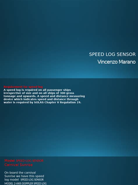 Speed Log Sensor Pdf Doppler Effect Navigation