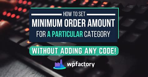 How To Set A Minimum Order Amount By Category In WooCommerce WPFactory Plugins