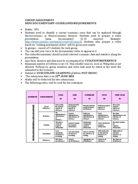 Group Assignment Guideline Pdf Information Science Computing