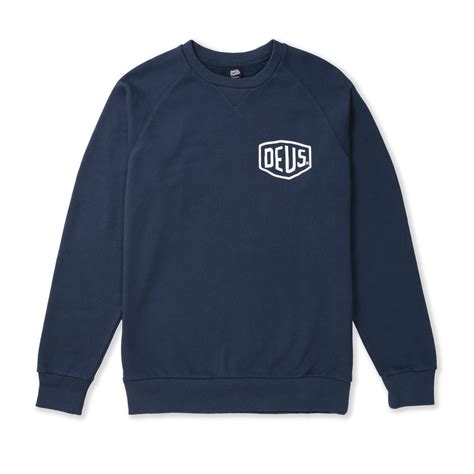 Deus Ex Machina Venice Address Crew Neck Sweatshirt Navy Consortium