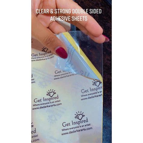 A3 Double Sided Clear Adhesive Sheets Pk10 Sheets Get Inspired Official Private Ltd