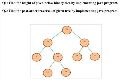 Solved Q Find The Height Of Given Below Binary Tree By Chegg