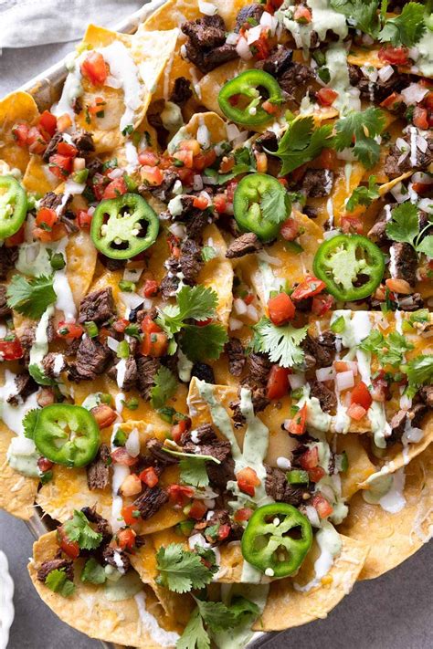 Carne Asada Nachos Recipe The Ultimate Steak Nachos Foodtasia
