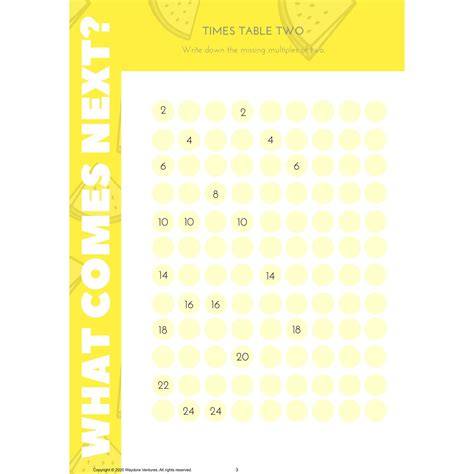 Times Table Skip Counting Times Table Practice Times Table Exercise Multiplication Practice
