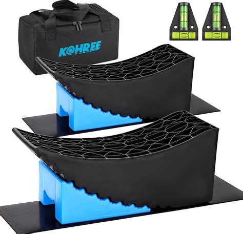 Amazon Com Kohree RV Leveling Blocks Inch Packs Sturdy Camper Curved Levelers With Wheel
